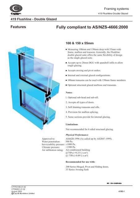 Aluminium Window Sections Catalogue