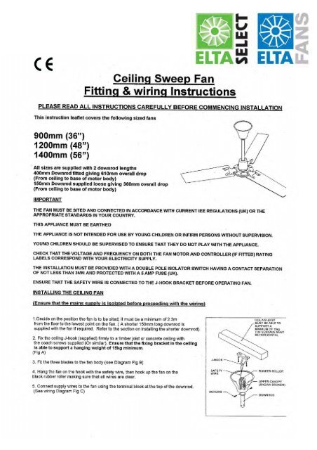 Installation and Maintenance Instructions HCFC Ceiling ... - Angus Air