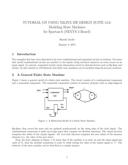 Tutorial on Modelling State Machines
