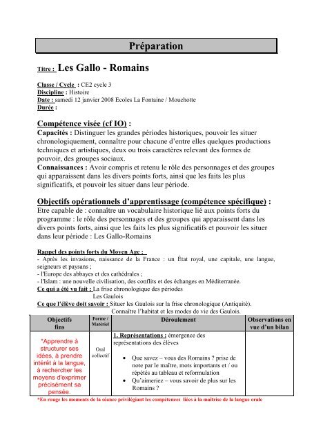 Les Gallo Romains - Www5.ac-lille.fr