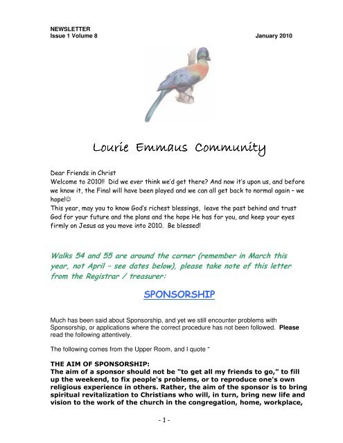 Lourie Emmaus Community Lourie Emmaus Community