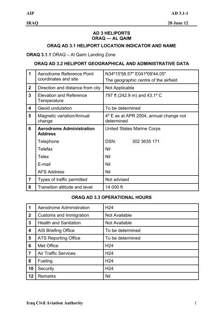 AIP AD 2.1-187 IRAQ 28 Ju