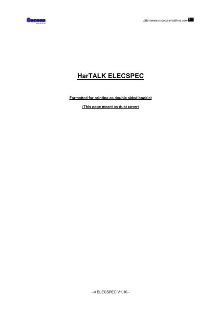 HarTALK ELECSPEC - Cocoon Creations