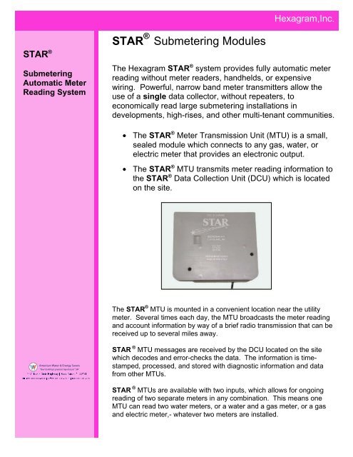 STAR Submetering Modules