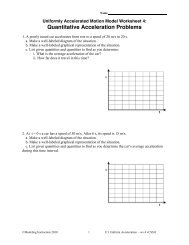 Worksheet 1a - Modeling Physics