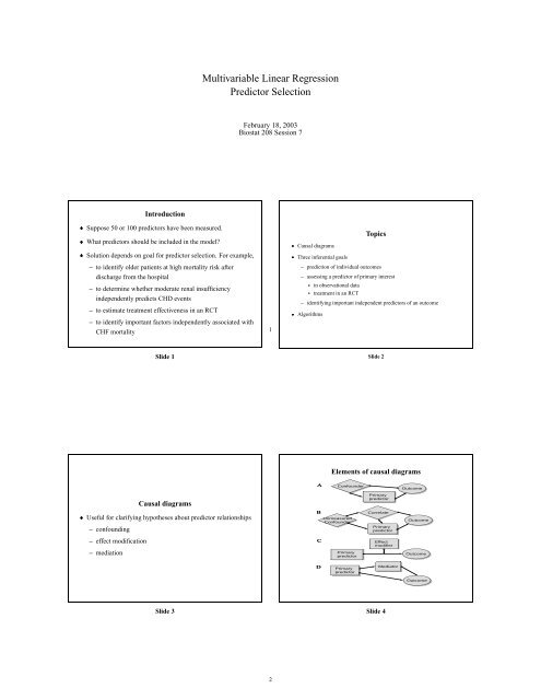 Multivariable Linear Regression Predictor Selection