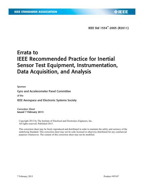 Errata - The IEEE Standards Association