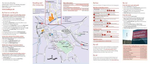 Download the University's campus map (PDF) - University of Reading