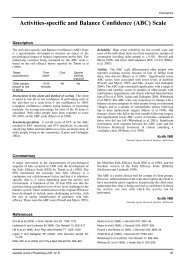 Activities-Specific Balance Confidence (ABC) Scale