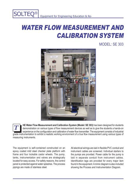water flow measurement and calibration system t - Solution ...