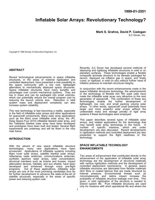 Inflatable Solar Arrays: Revolutionary Technology? - Team-Logic
