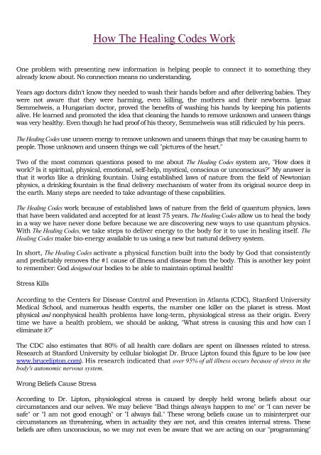 How The Healing Codes Work - Abundanthope.net