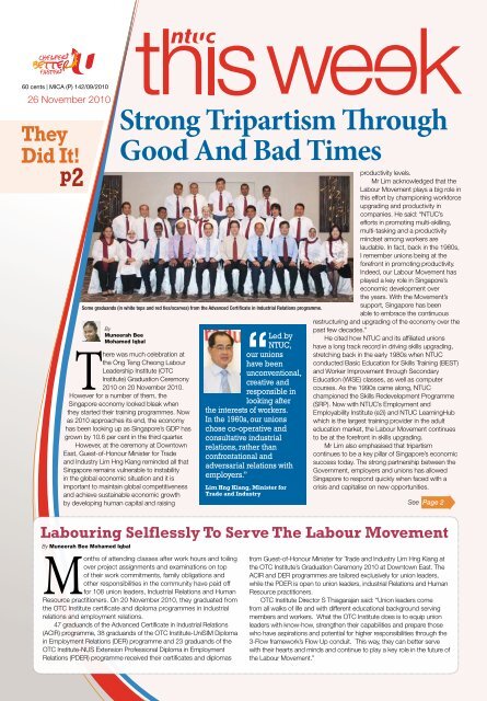 Strong Tripartism Through Good And Bad Times - NTUC