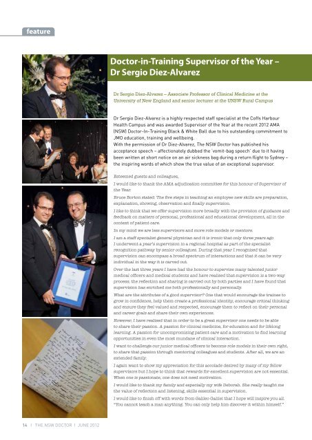 dr sergio diez-alvarez - Australian Medical Association NSW