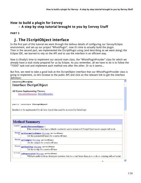 Step by step tutorial: how to build a plugin for Servoy - Servoy Stuff