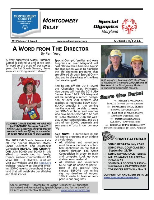 Complete newsletter in PDF format - Special Olympics