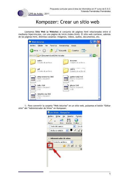 Como crear una pagina web en kompozer - postersroom