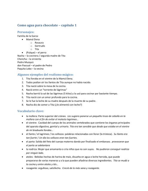 Como Agua Para Chocolate Nacha