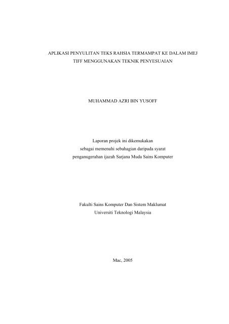 Download (305Kb) - Universiti Teknologi Malaysia