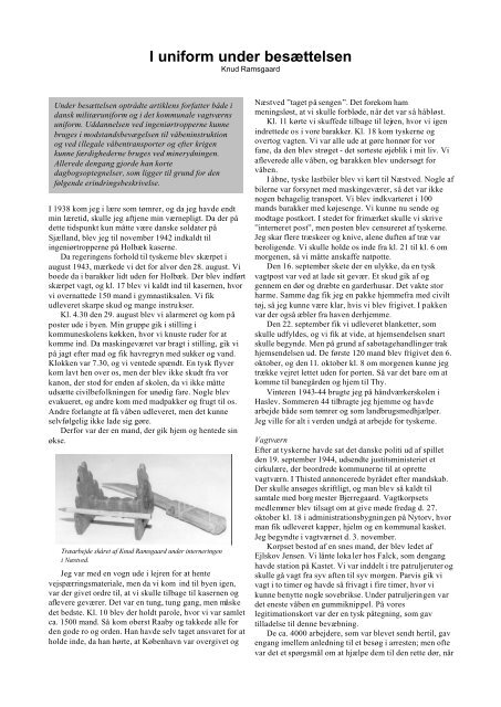 Ramsgaard, Knud 'I uniform under besættelsen' - Thisted Museum