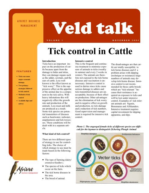 Tick control in Cattle.pdf - Afrivet