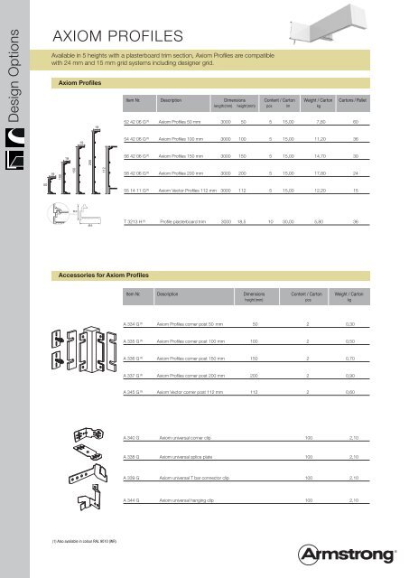 AXIOM PROFILES - Armstrong