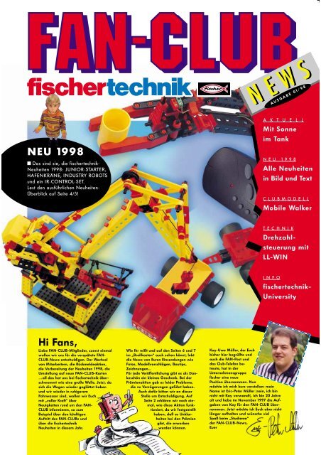 Hi Fans, NEU 1998 - fischertechnik Museum