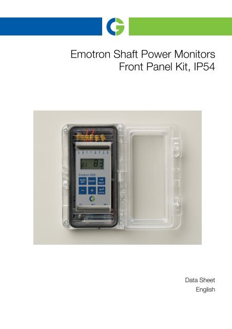 Emotron Shaft Power Monitors Front Panel Kit, IP54