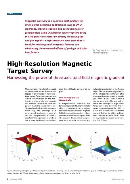High-Resolution Magnetic Target Survey - Marine Magnetics