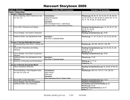 Harcourt Storytown 2009