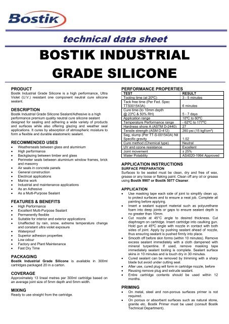BOSTIK INDUSTRIAL GRADE SILICONE