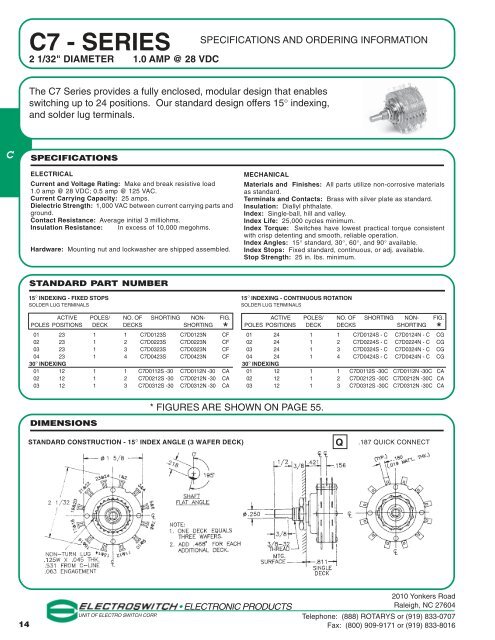 C7 - SERIES - Electro Switch