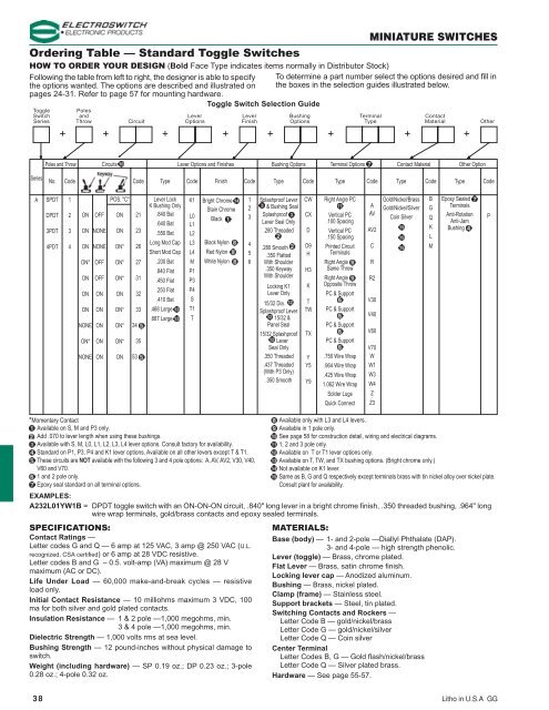 Catalog Pages - Electro Switch