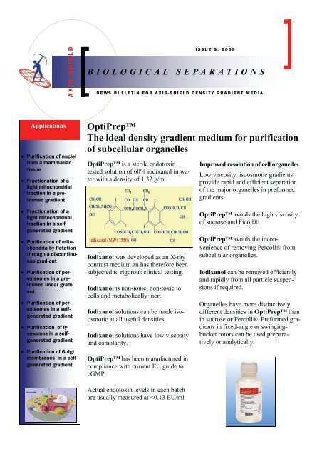 OptiPrep™ The ideal density gradient medium for purification of ...