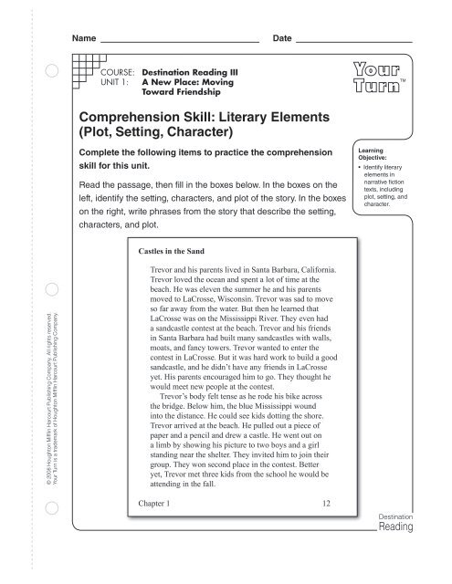 Literary Elements Houghton Mifflin Harcourt Literary Elements Houghton Mifflin Harcourt