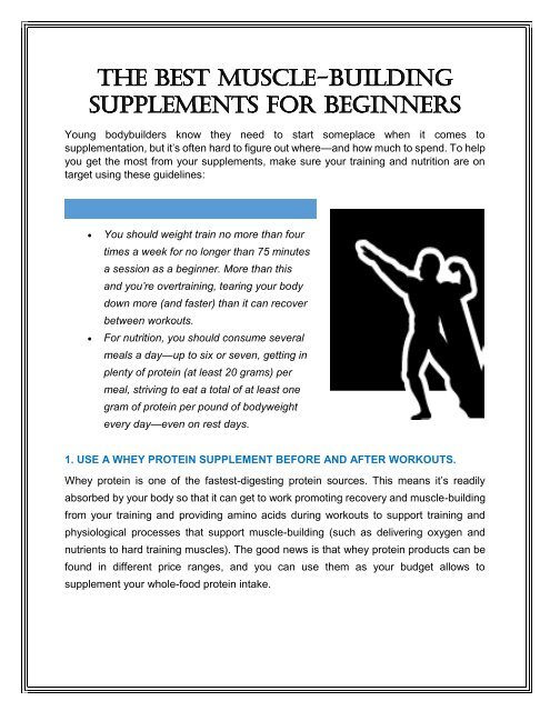 The Best Muscle-Building Supplements For Beginners