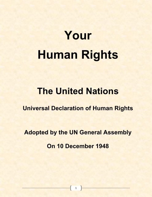 Your Human Rights