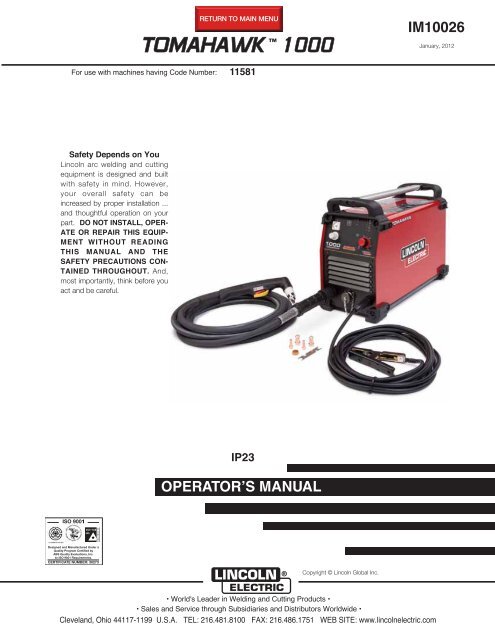 TOMAHAWK â„¢ 1000 - Lincoln Electric