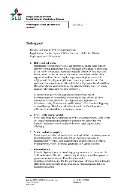 Slutrapport