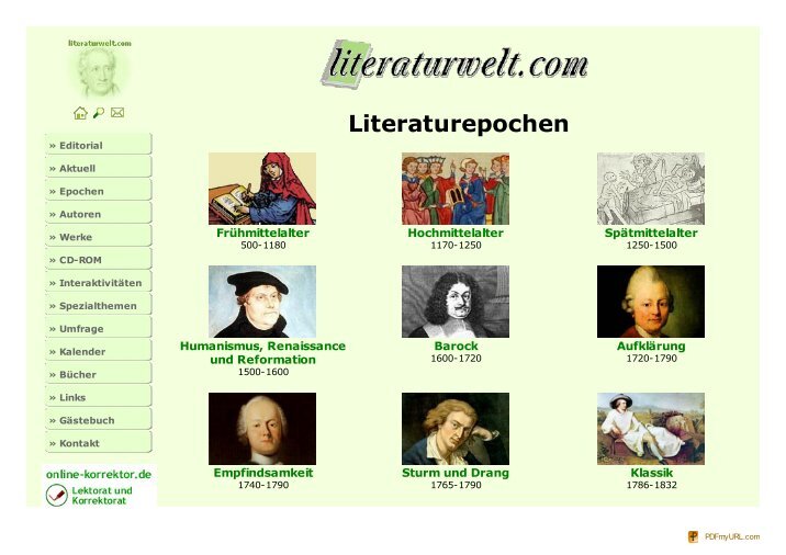 Literaturepochen Magazine