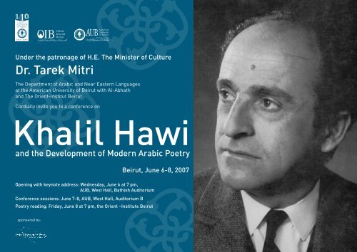 Dr. Tarek Mitri - Orient-Institute