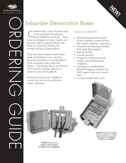 Subscriber Demarcation Boxes - Channell Commercial Corporation