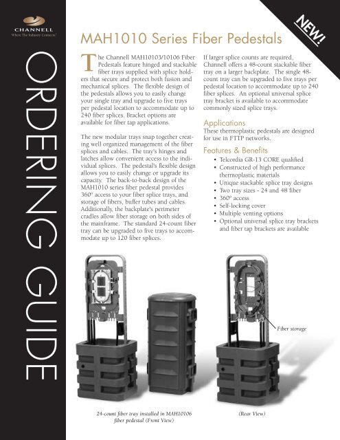 MAH1010 Series Fiber Pedestals - Channell Commercial Corporation