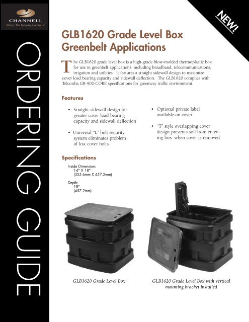 GLB1620 Grade Level Box - Channell Commercial Corporation