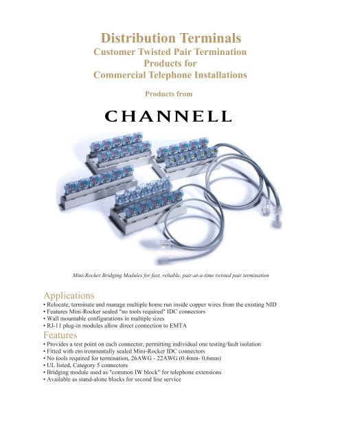 Distribution Terminals - Channell Commercial Corporation