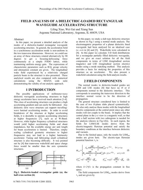 Field Analysis Of Dielectric Loaded Rectangular Waveguide