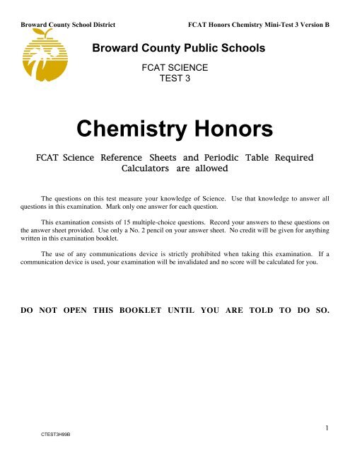 Chemistry Honors