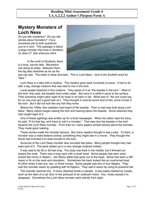 Mystery Monsters of Loch Ness