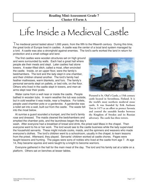 Life Inside a Medieval Castle
