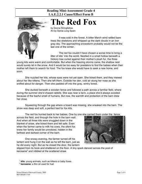 Reading Mini-Assessment Grade 4